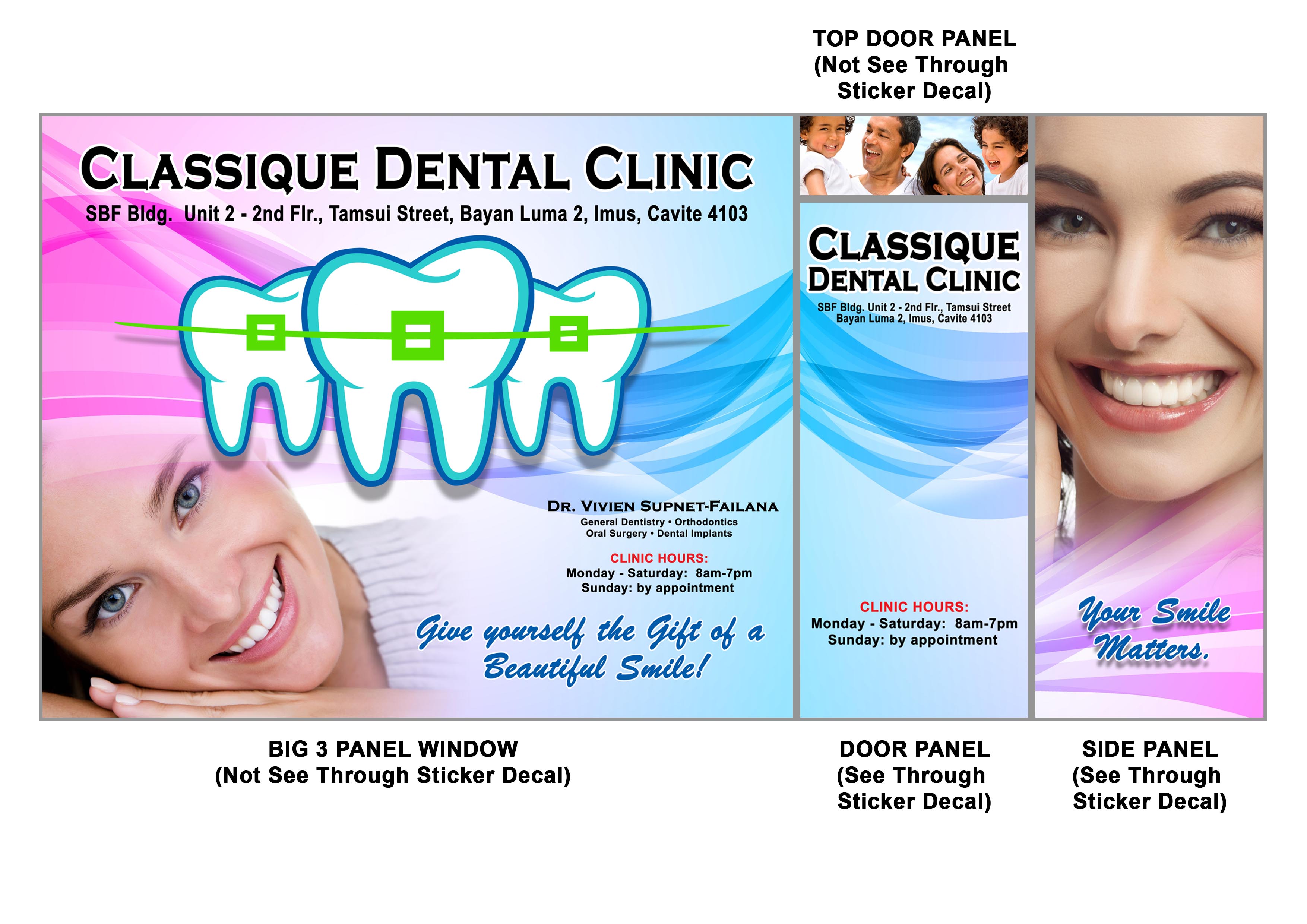 Classique Dental Clinic Window Design Proposal by Dexter Silverio at ...