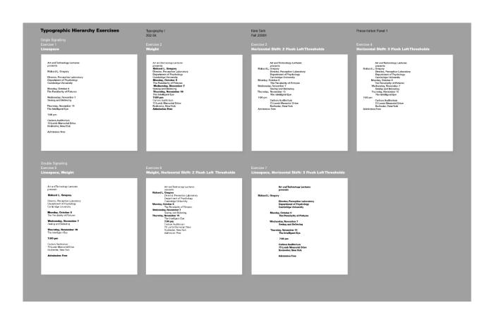 Typography Exercises by Kimberly Sisti at Coroflot.com