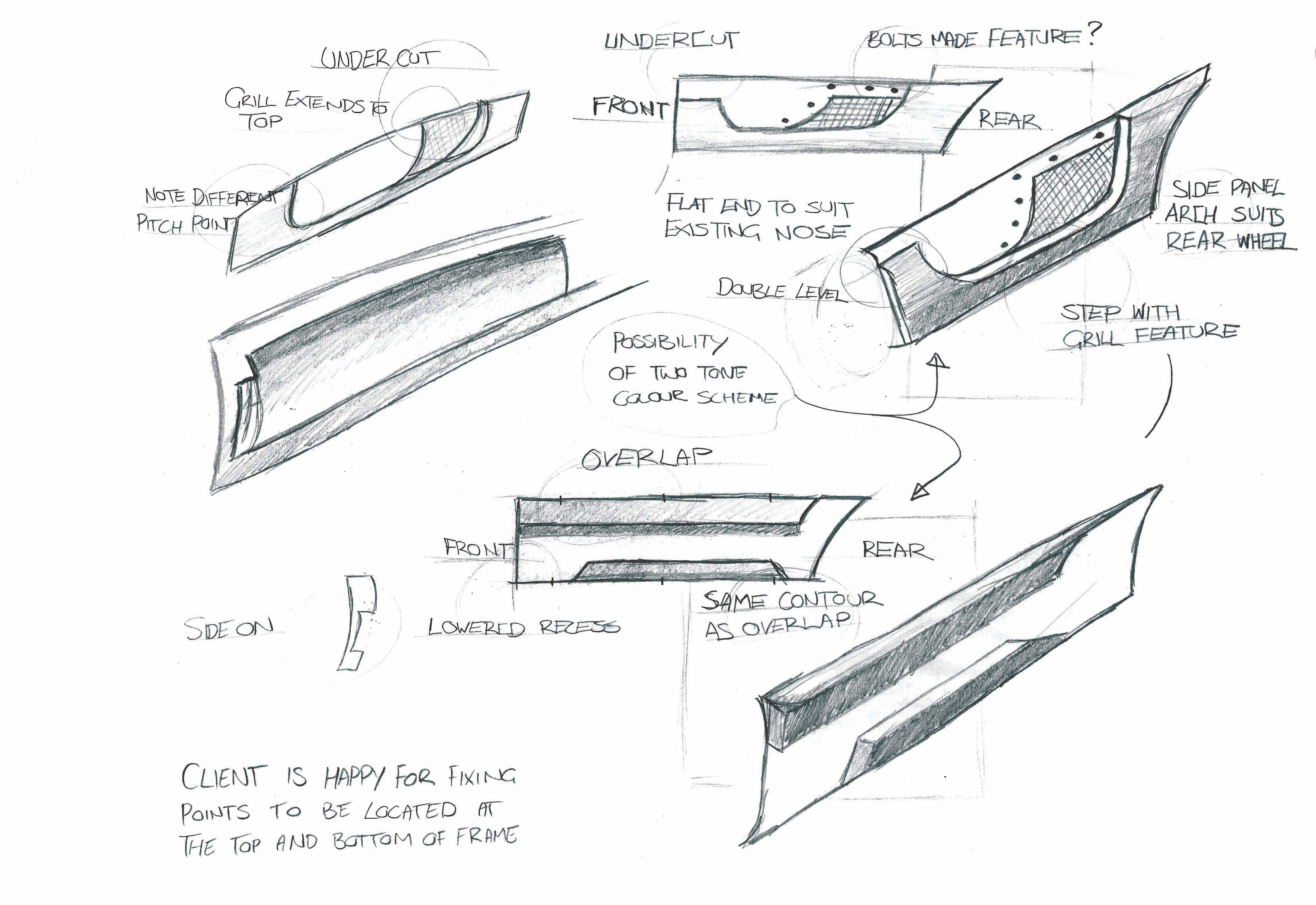 Rocket kit car side panel design by Justin Flack at Coroflot.com