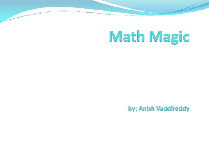 Math Magic Presentations by Julia Waldinger at Coroflot.com
