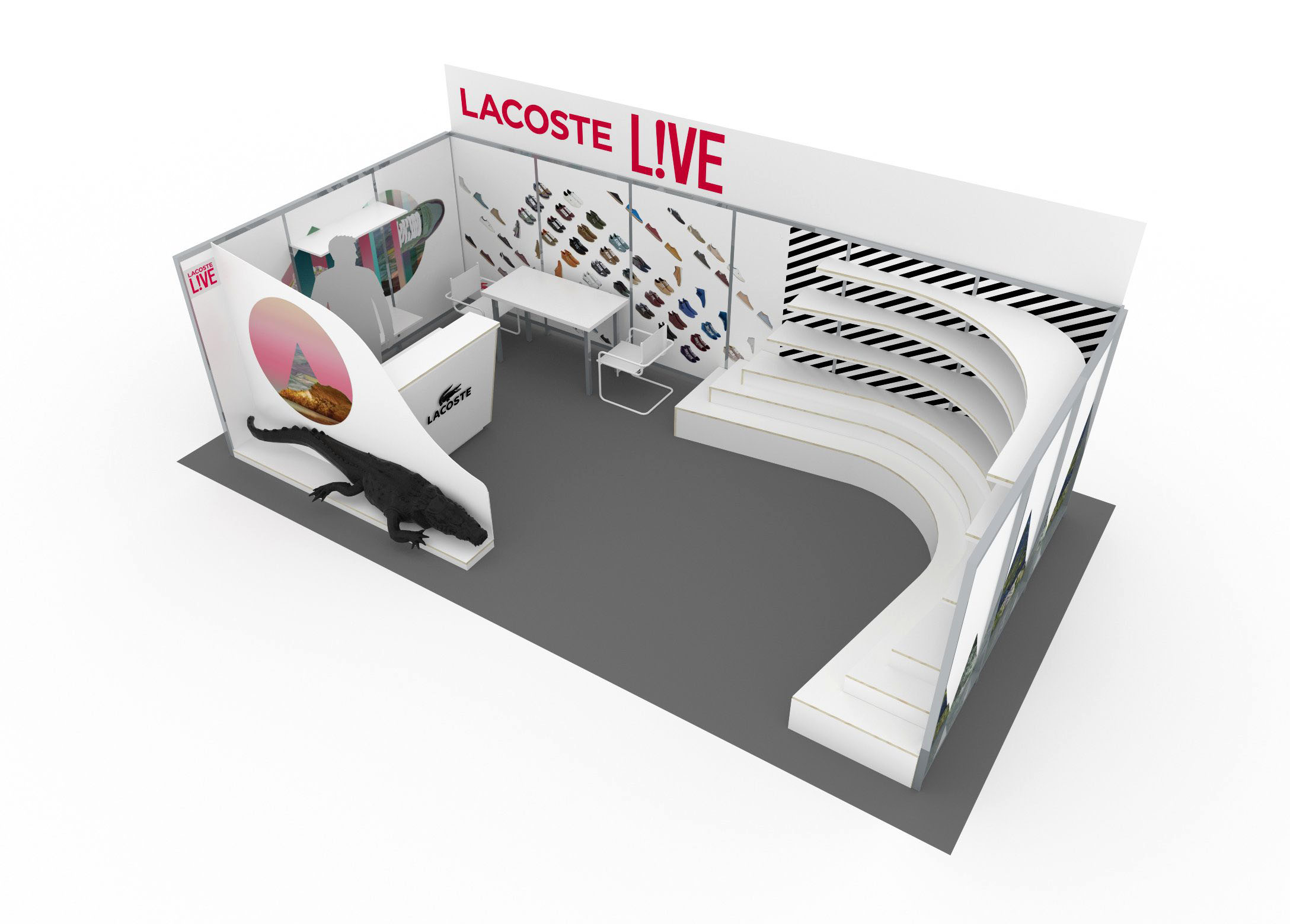 Footwear Trade Show Booth by Alec Autenrieth at Coroflot.com