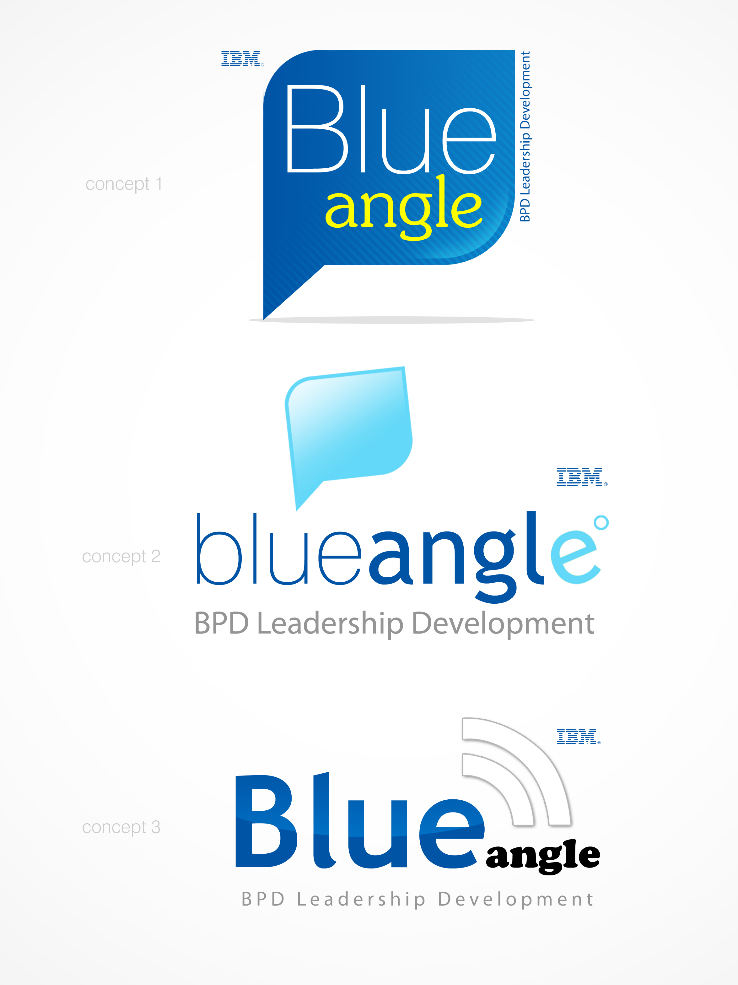 Blue Angle logo concepts by Vincent de Guzman at Coroflot.com