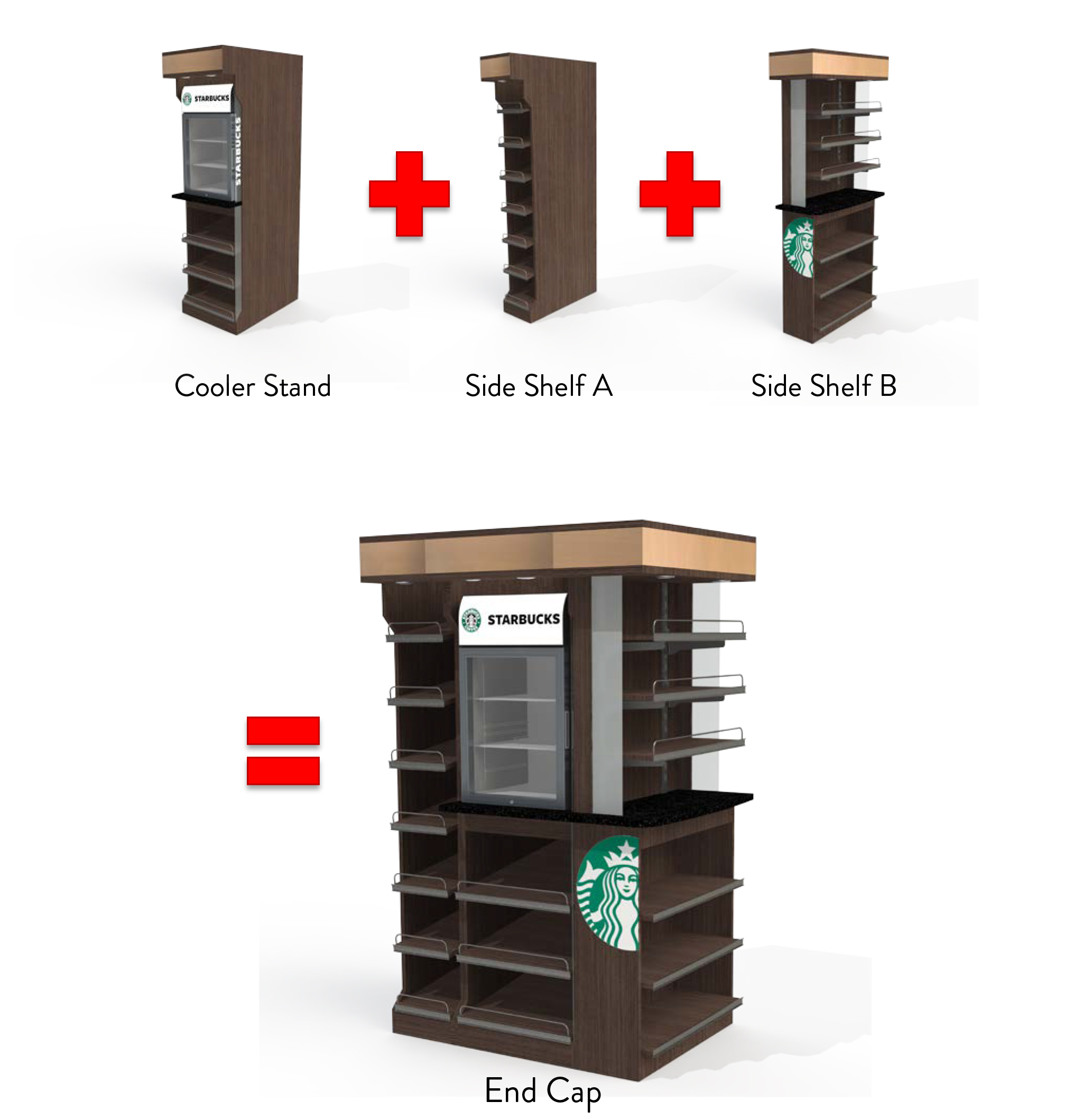 Starbucks Modular Endcap System A by Josh Gierer at Coroflot.com