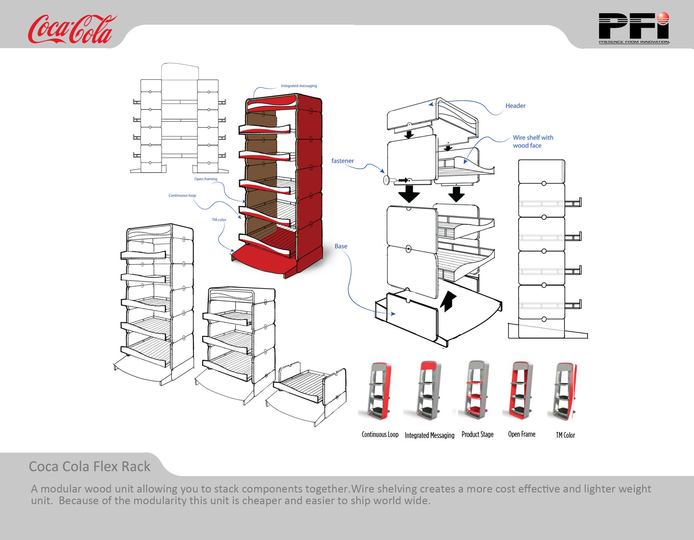 Coca Cola Flex Rack Concepts by Josh Gierer at Coroflot.com