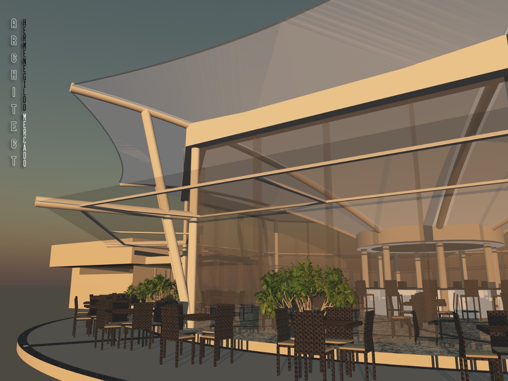 Tensile- fabric Restaurant by Hermenegildo Mercado at Coroflot.com