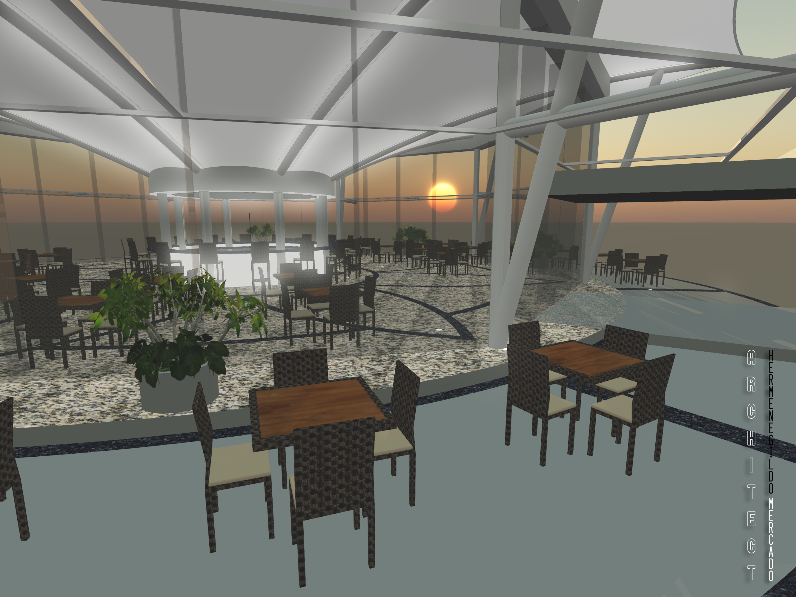 Tensile- fabric Restaurant by Hermenegildo Mercado at Coroflot.com