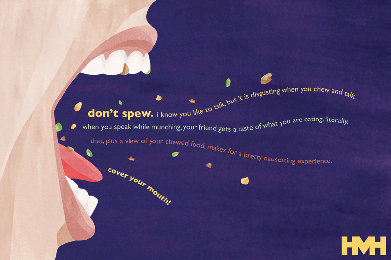 COVER YOUR MOUTH! | poster series campaign by Katie Lewis at Coroflot.com