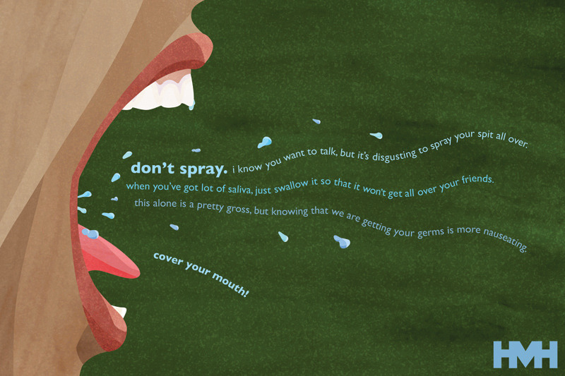 COVER YOUR MOUTH! | poster series campaign by Katie Lewis at Coroflot.com