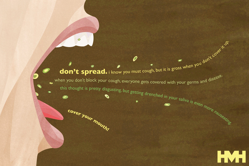COVER YOUR MOUTH! | poster series campaign by Katie Lewis at Coroflot.com