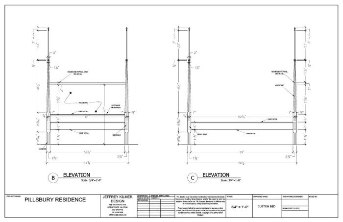 Custom Bed Design and Drawings (2013-20014) by Gabriel Sepulveda ...