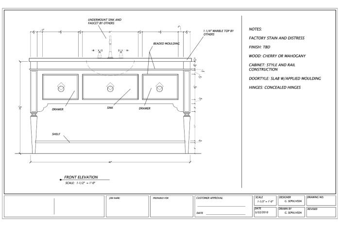 AutoCAD drawings-custom vanities (2008) by Gabriel Sepulveda-Villarini ...