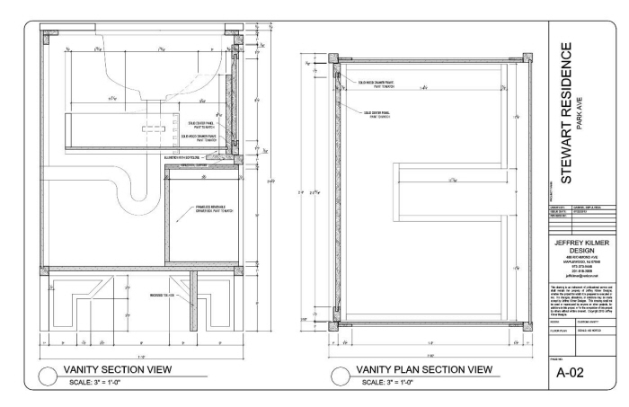 Custom Vanity Cabinet, Shop Drawings by Gabriel Sepulveda-Villarini at ...