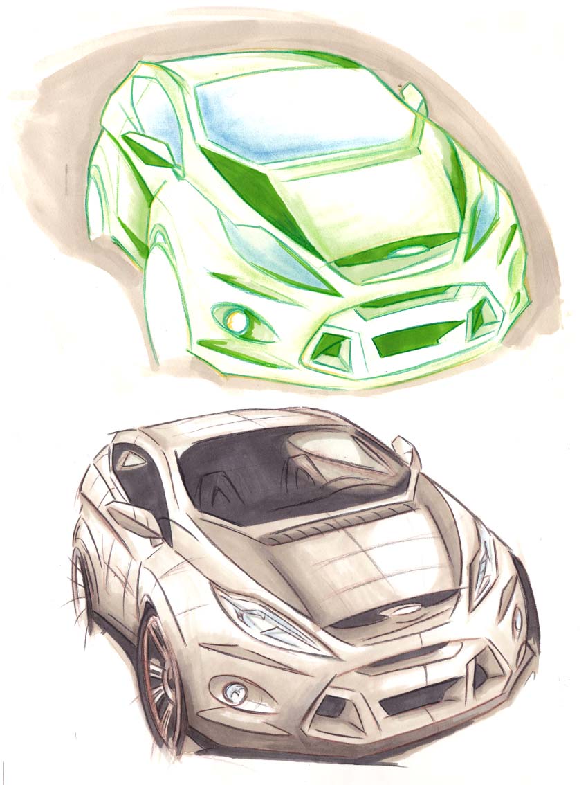 A level Automotive Drawings by Charlie Haslehurst at Coroflot.com