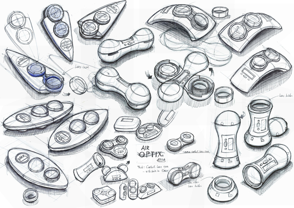 Contact lens timer case by Vincent Kwok at Coroflot.com