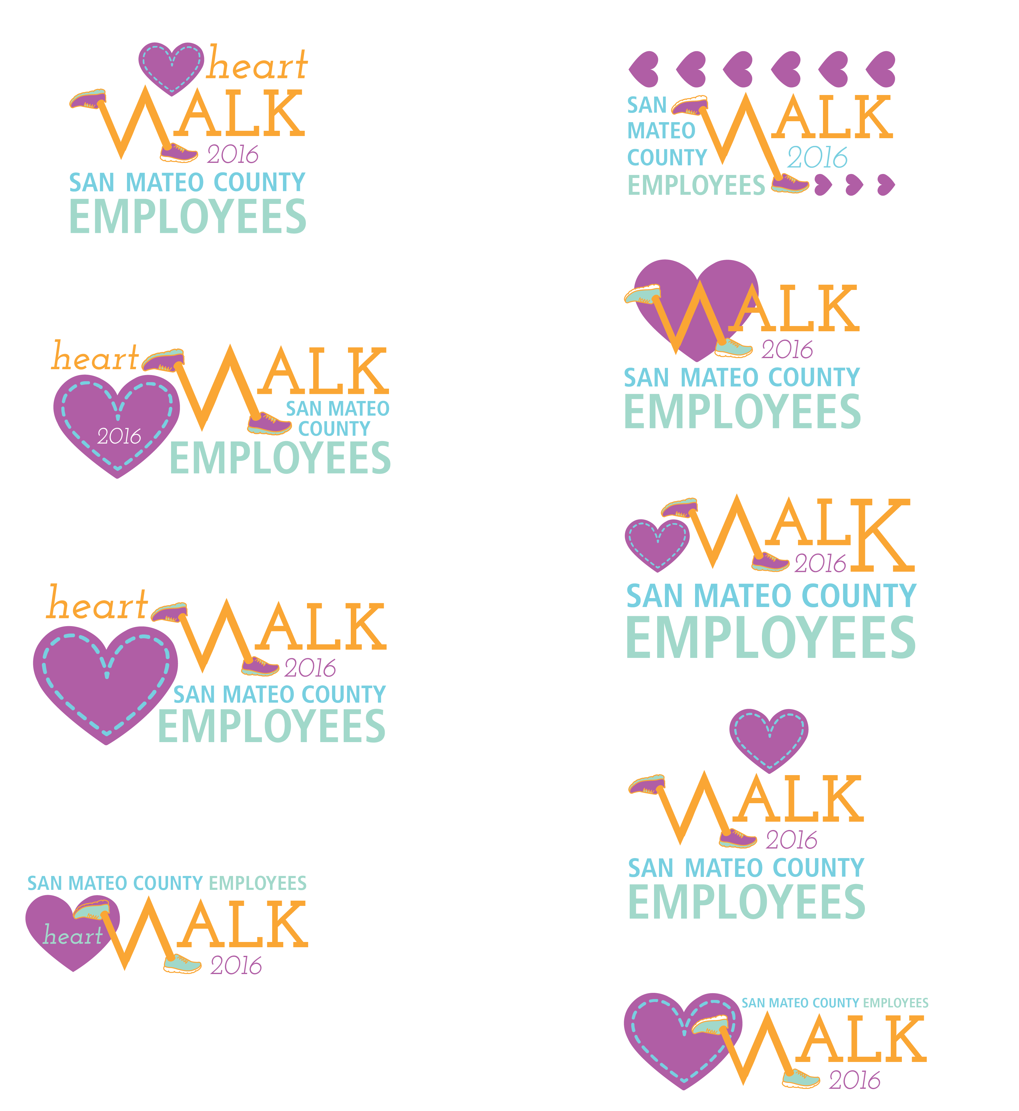 Heart Walk Logo by Kate Johnson at Coroflot.com