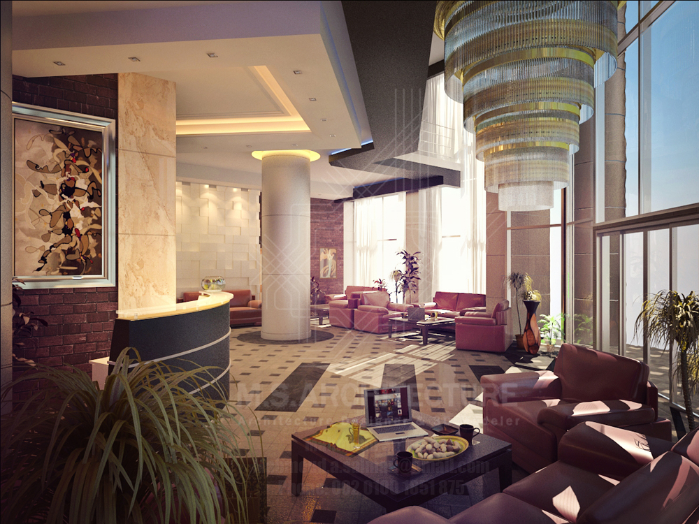 Small Hotel Entrance Lobby Design by Mahmoud Salman at Coroflot.com
