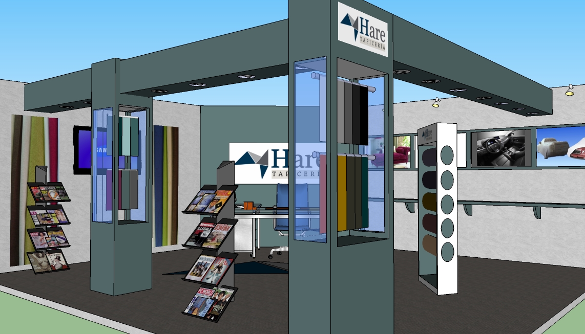Stands modelados en Sketchup by Noelia Chazarreta at Coroflot.com