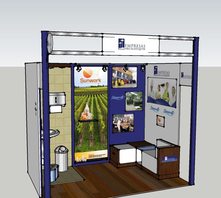 Stands modelados en Sketchup by Noelia Chazarreta at Coroflot.com