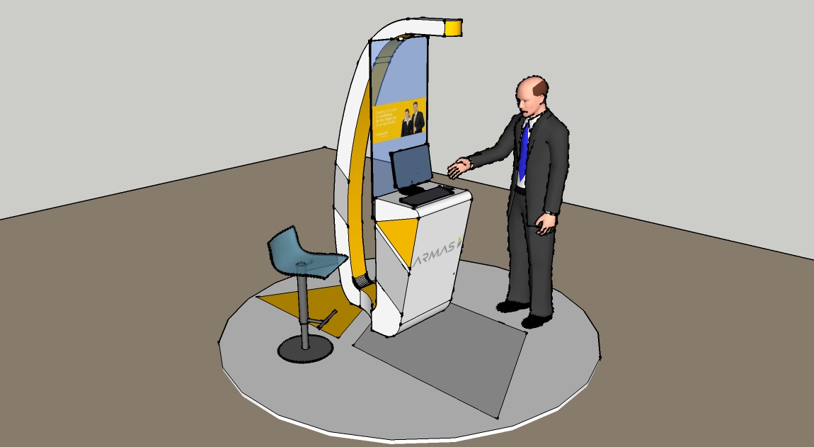 Stands modelados en Sketchup by Noelia Chazarreta at Coroflot.com