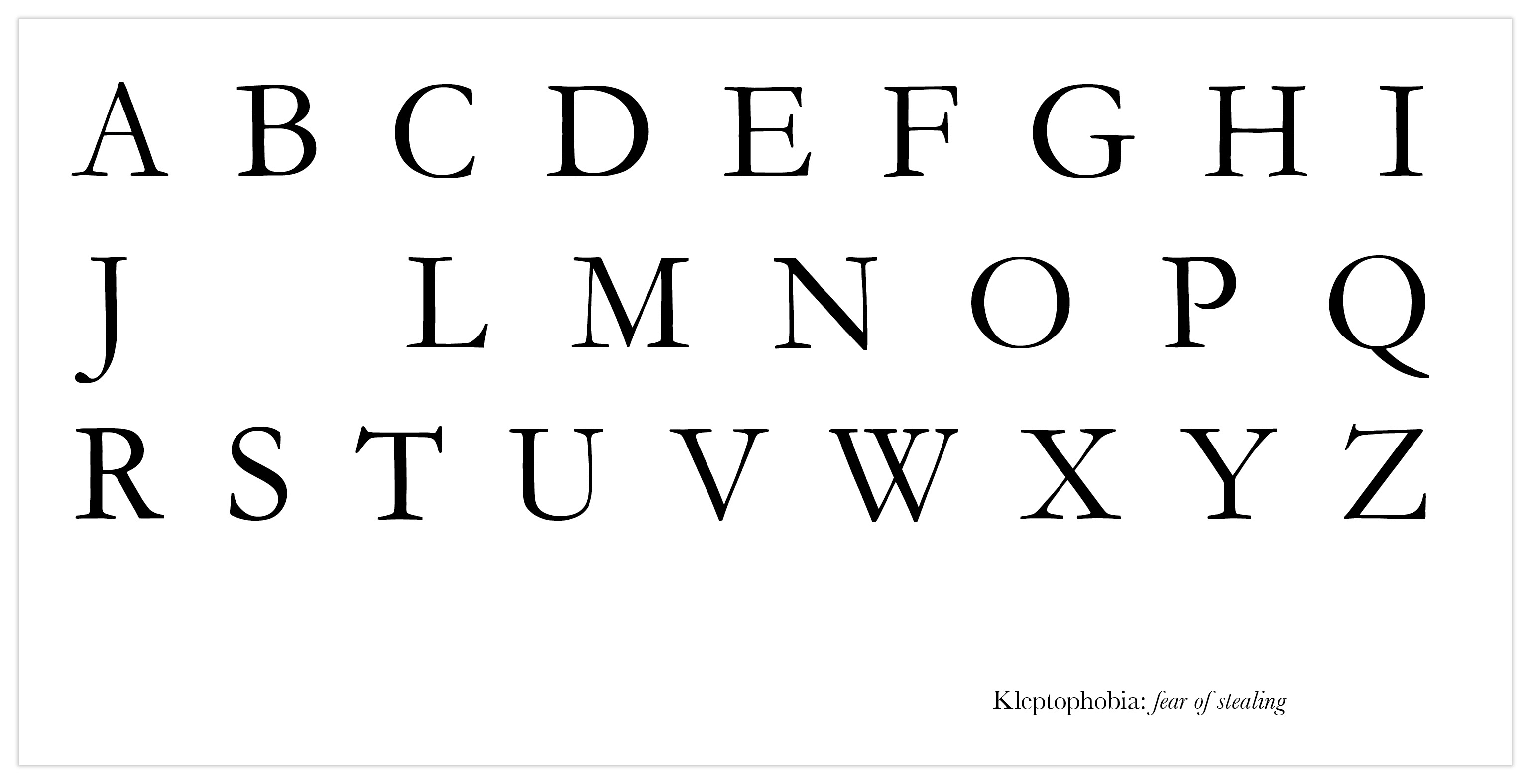 Alphabetaphobia by Nina Reck at Coroflot.com