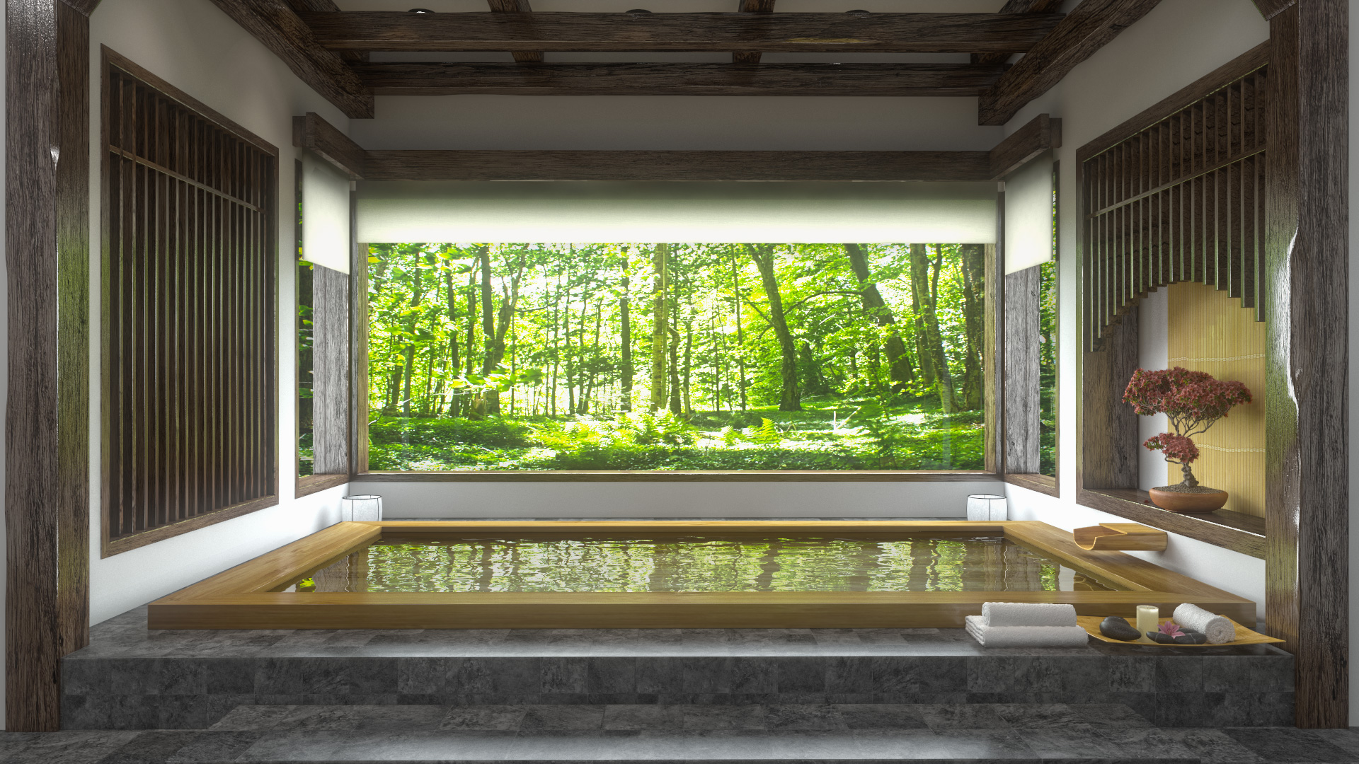 Japanese inspired Spa Design by Ludwig Klapheck at Coroflot.com