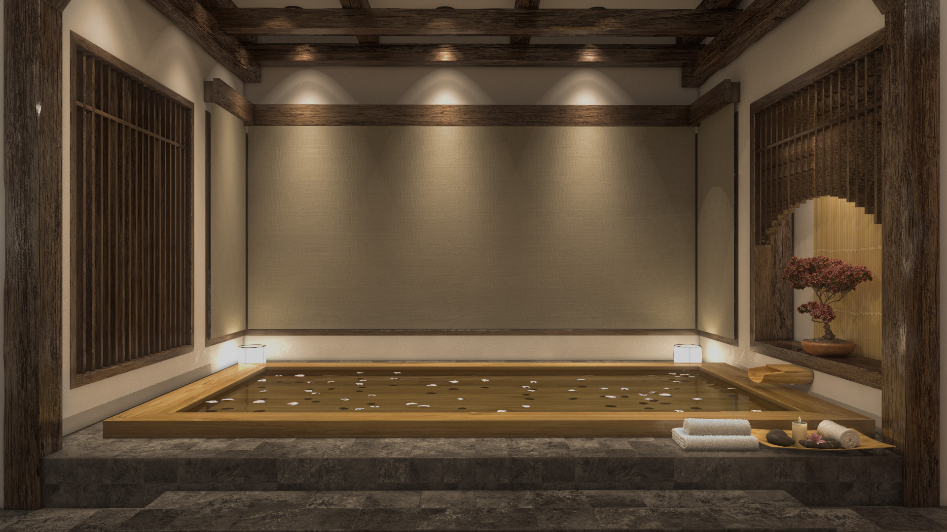 Japanese inspired Spa Design by Ludwig Klapheck at Coroflot.com