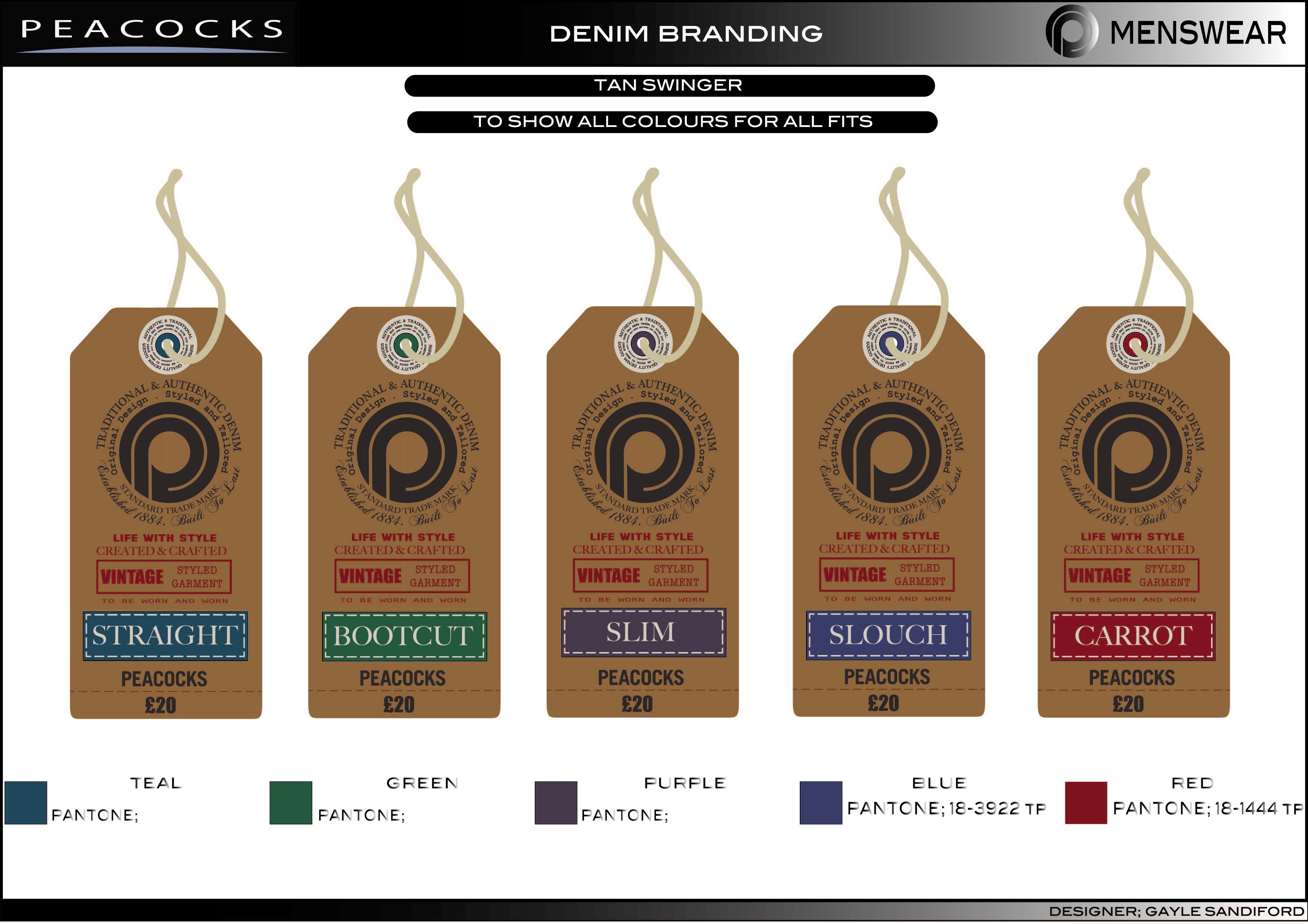 DENIM LABELS & BRANDING mens and ladies by Gayle Sandiford at Coroflot.com