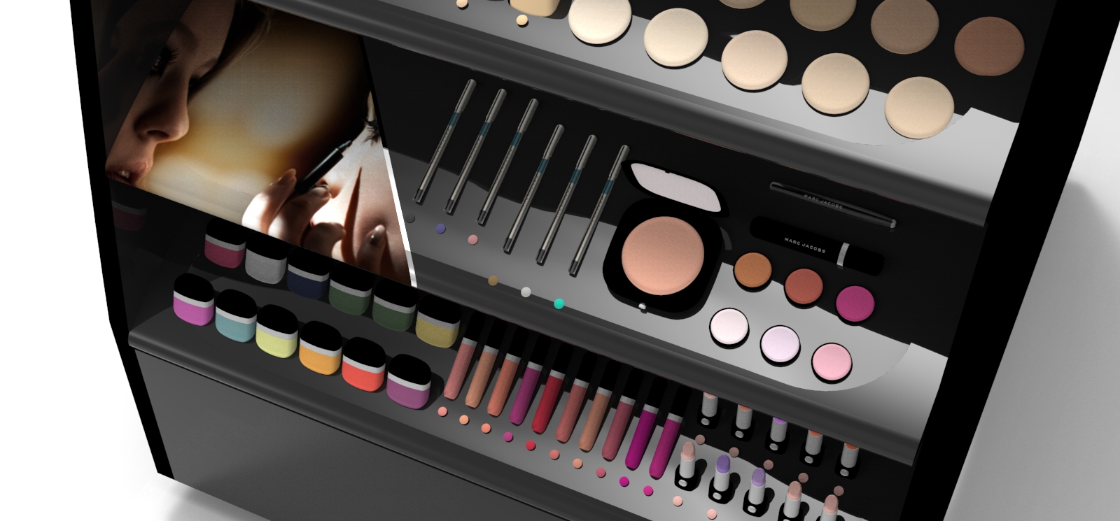 Mark Jacobs Makeup Display by Shawn Bryant at Coroflot.com