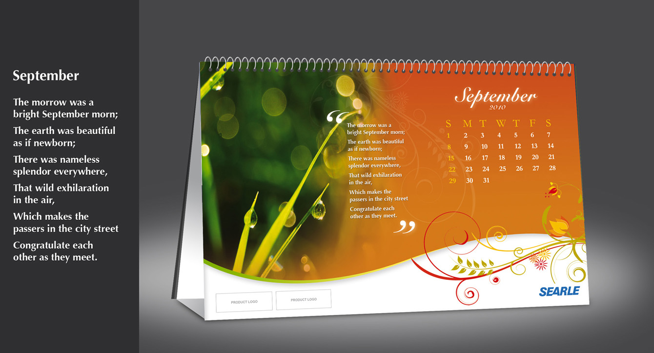 Pharma Table Calendar by Ubaid Atiq at Coroflot.com