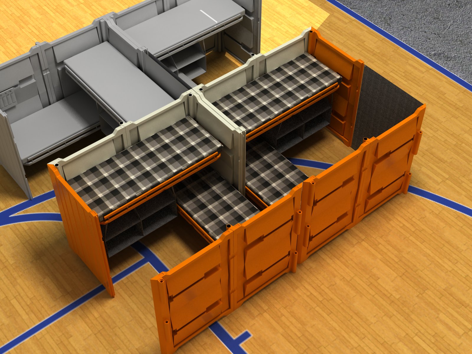 Concept Installation evacuation center by Luciano Peñalba Paulo at ...