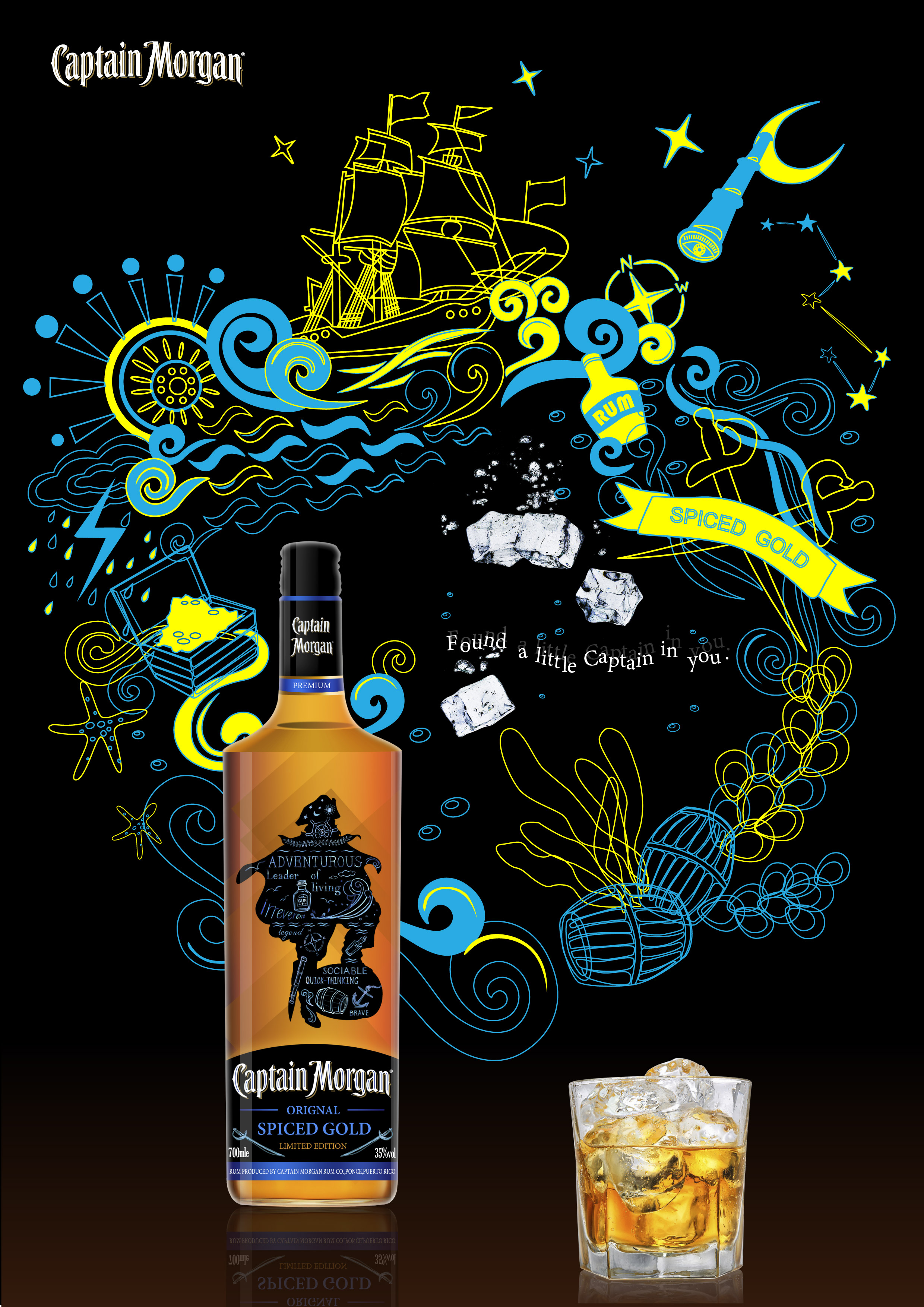 Packaging Captain Morgan et Affiche by Yang WANG at Coroflot.com