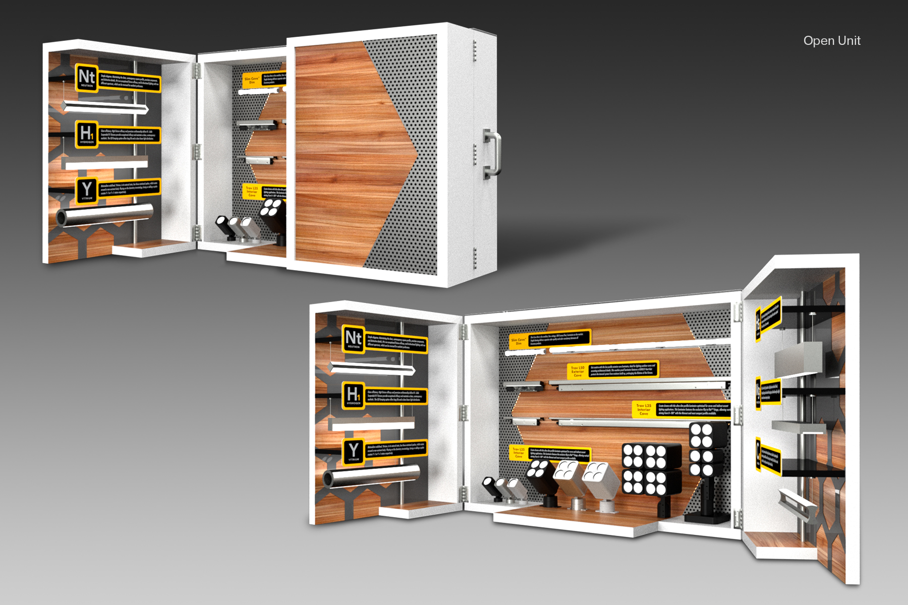 Lumium Lighting/Ecosense Tabletop Display by Jamie Guzik at Coroflot.com