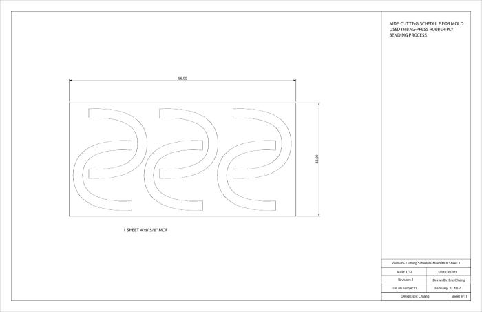 Presentation Podium Technical Drawing Package by Eric Chiang at ...