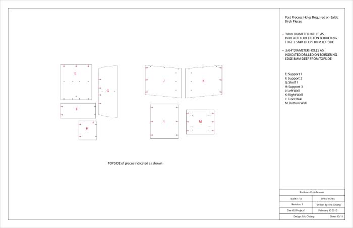 Presentation Podium Technical Drawing Package by Eric Chiang at ...