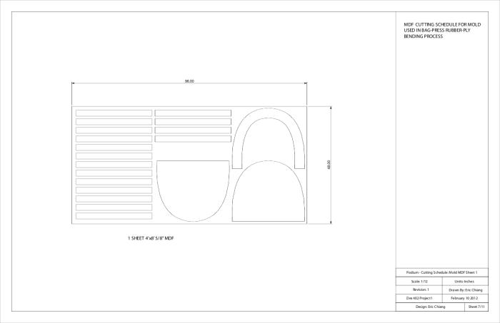 Presentation Podium Technical Drawing Package by Eric Chiang at ...