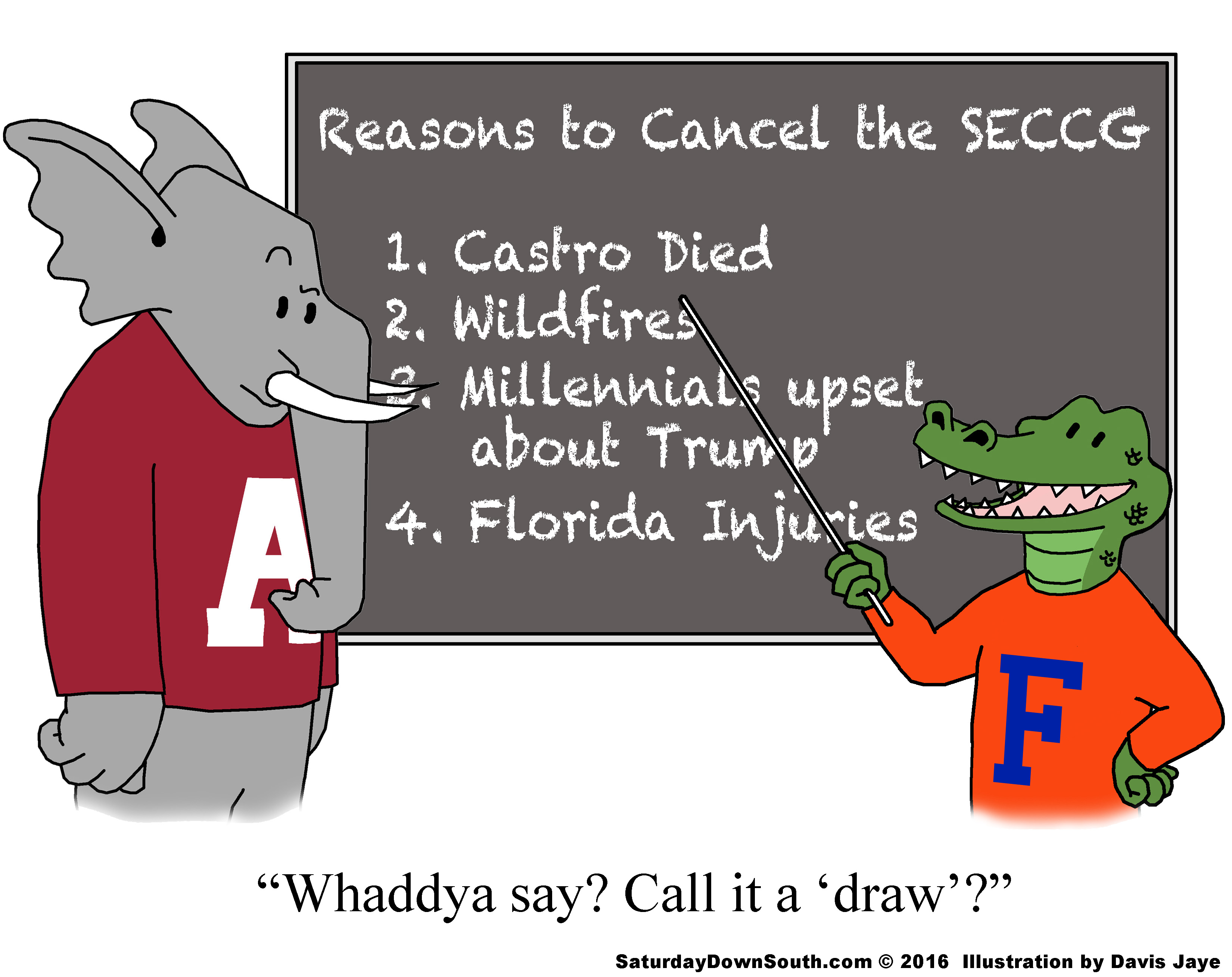 SEC Football Cartoons by Davis Jaye at Coroflot.com
