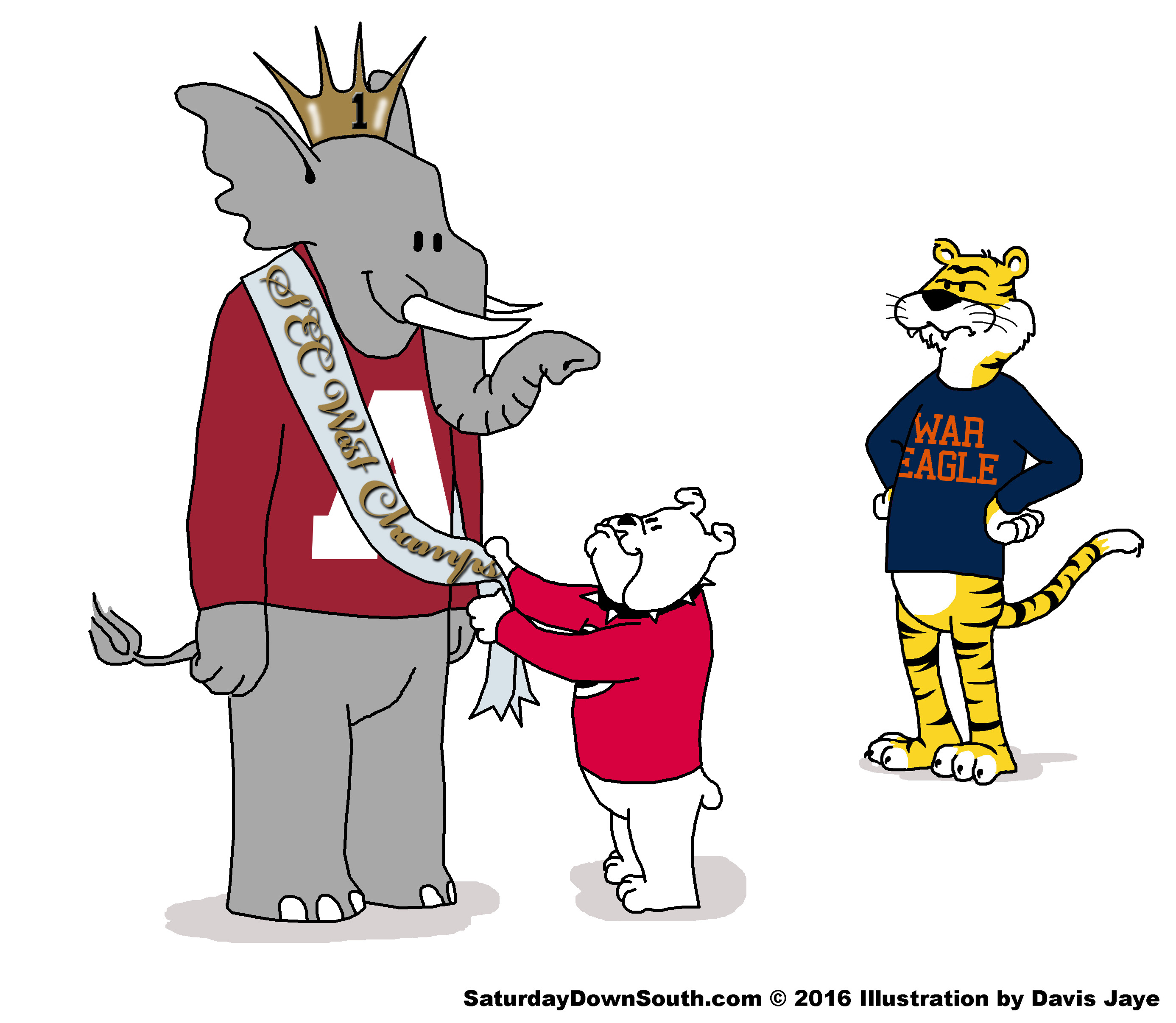 SEC Football Cartoons by Davis Jaye at Coroflot.com