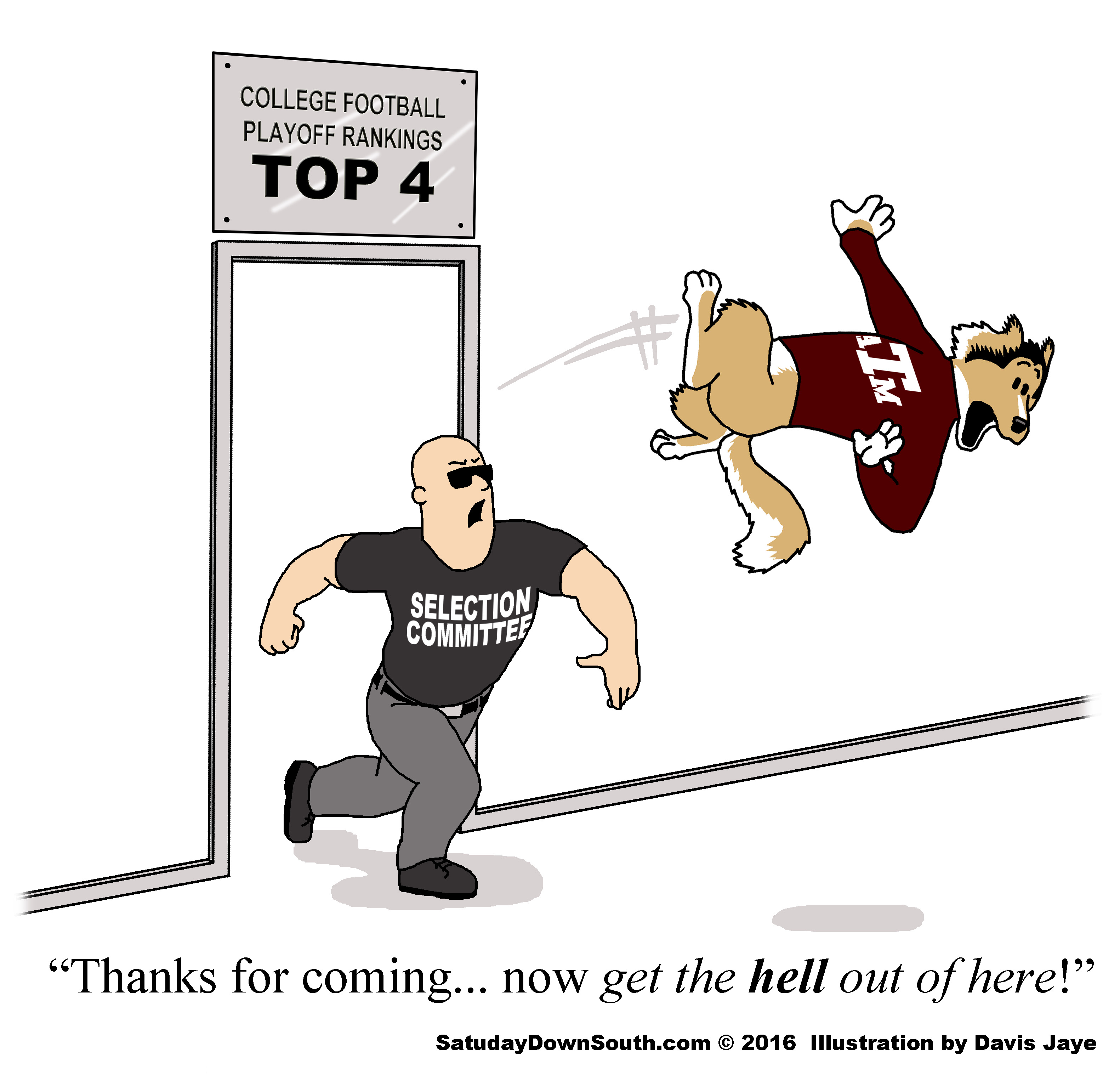 SEC Football Cartoons by Davis Jaye at Coroflot.com