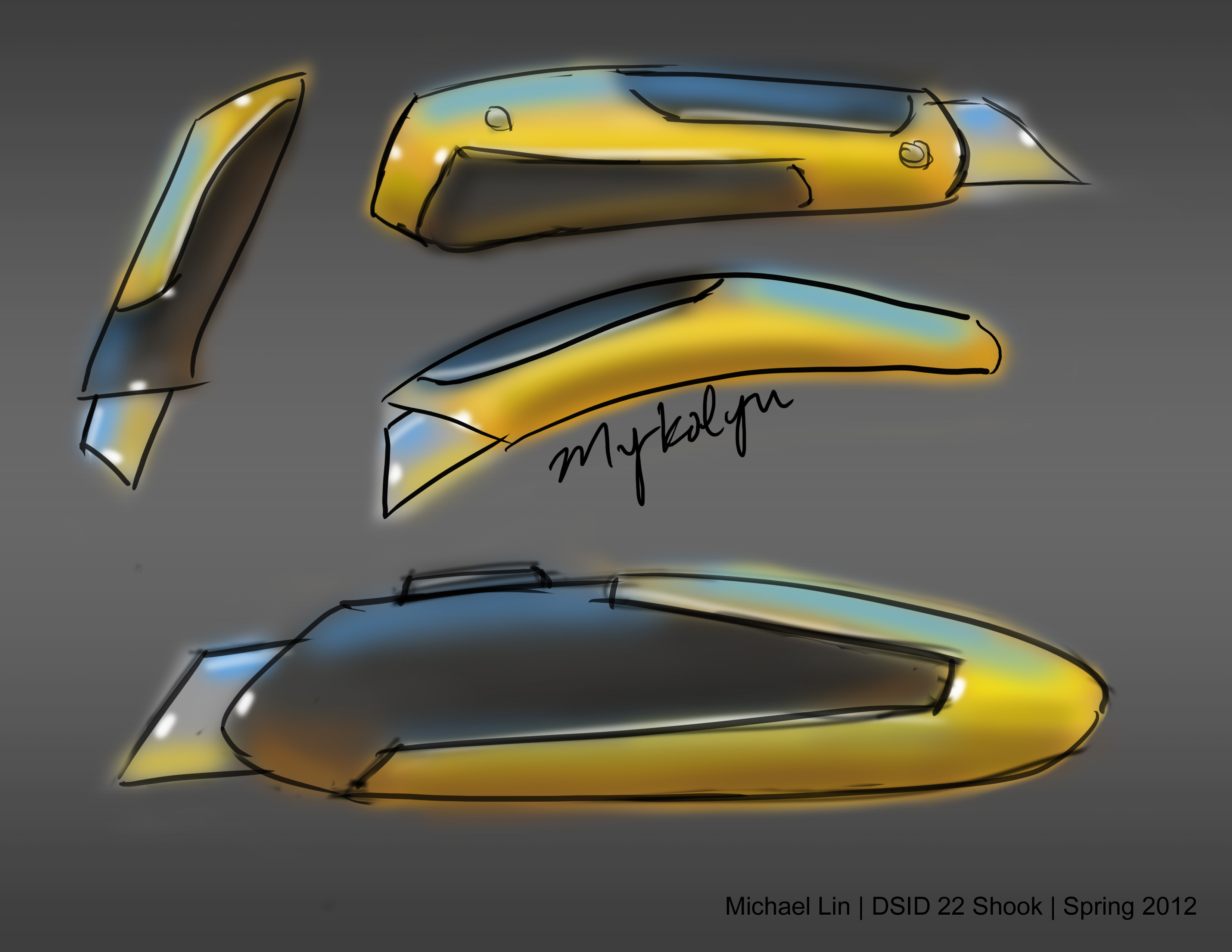 Utility Knife concept sketches by Michael Lin at Coroflot.com