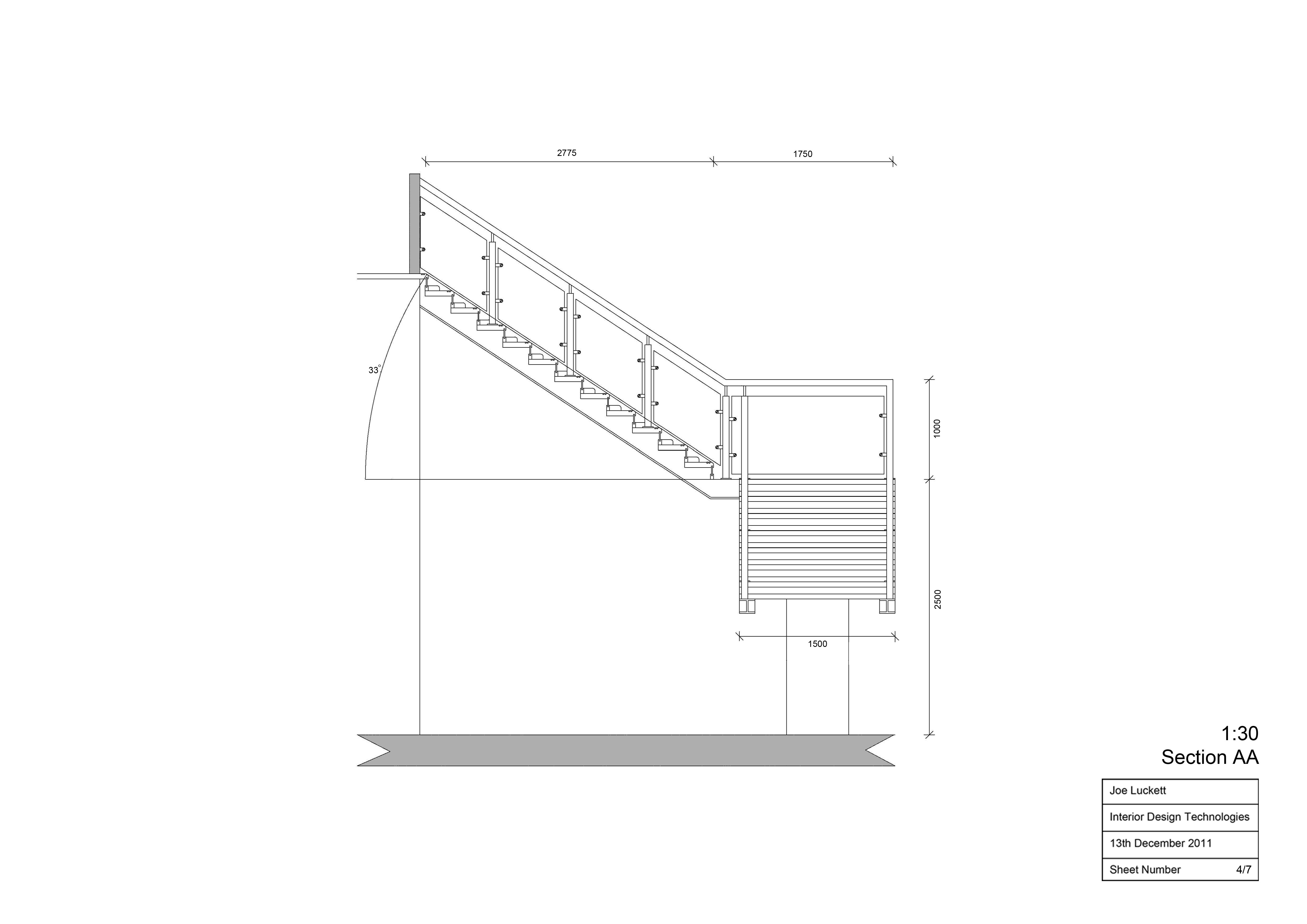 Staircase Working Drawings by Joe Luckett at Coroflot.com