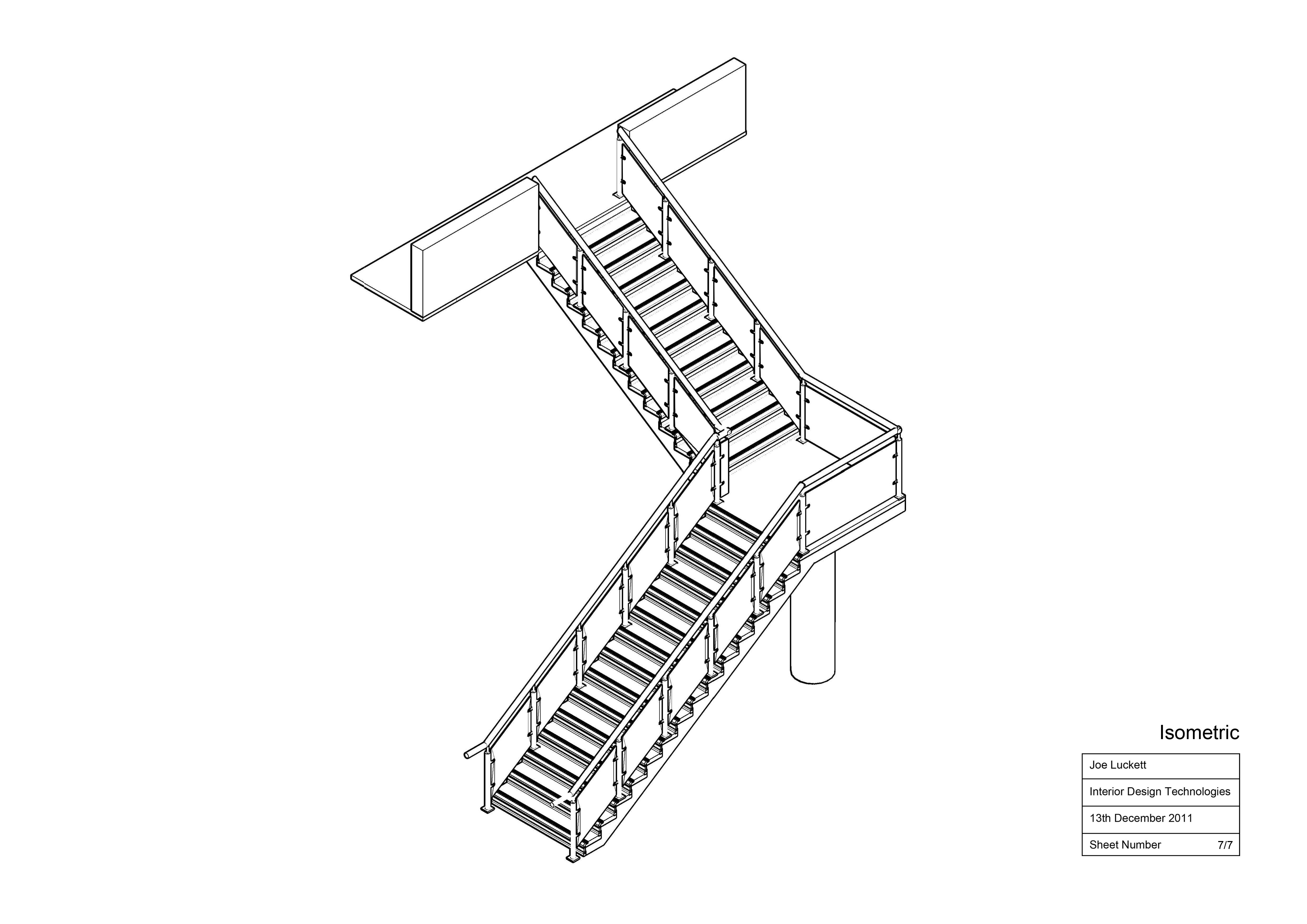 Staircase Working Drawings by Joe Luckett at Coroflot.com