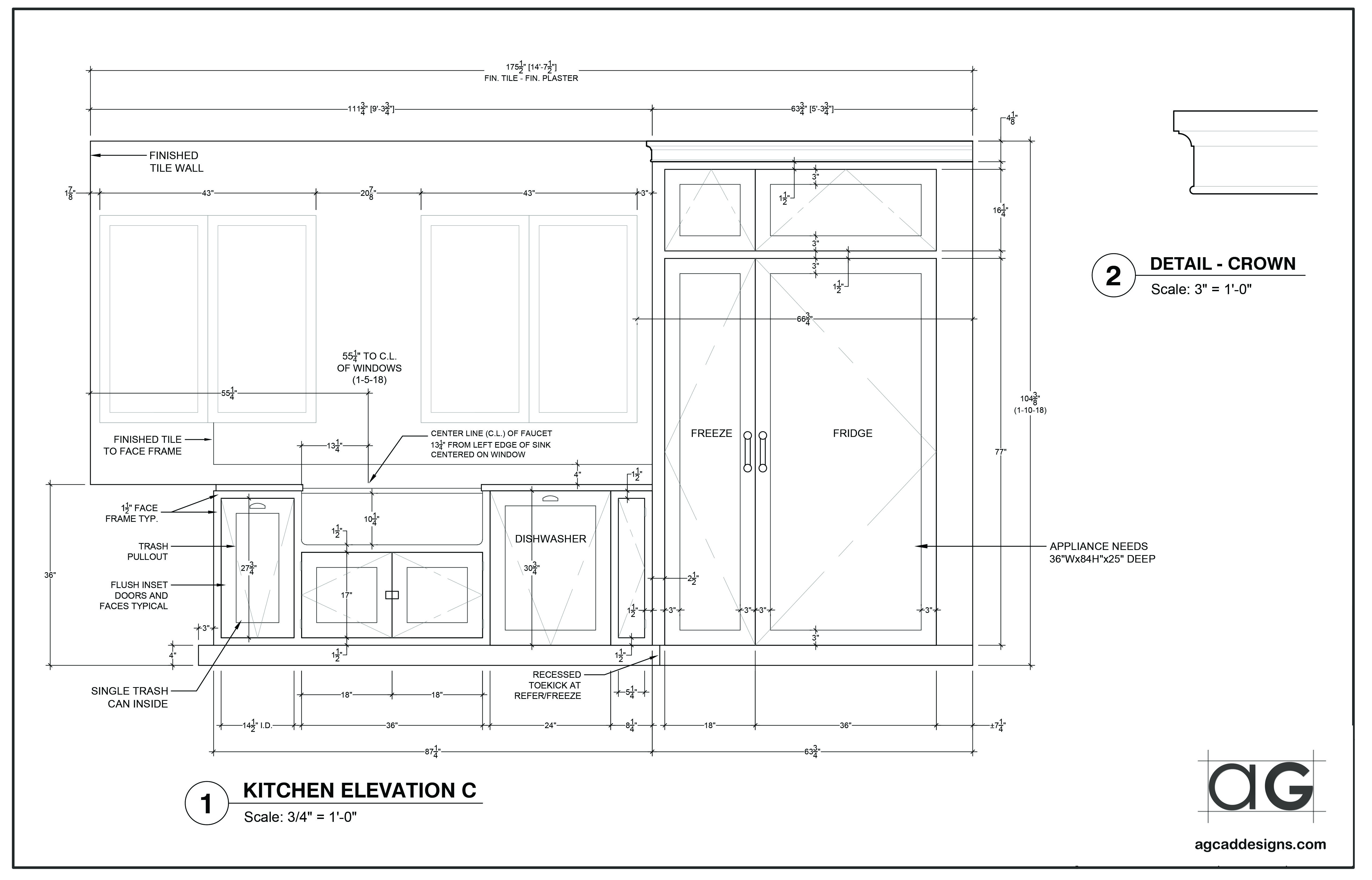 Millwork CAD shop drawing service by AG CAD Designs at Coroflot.com