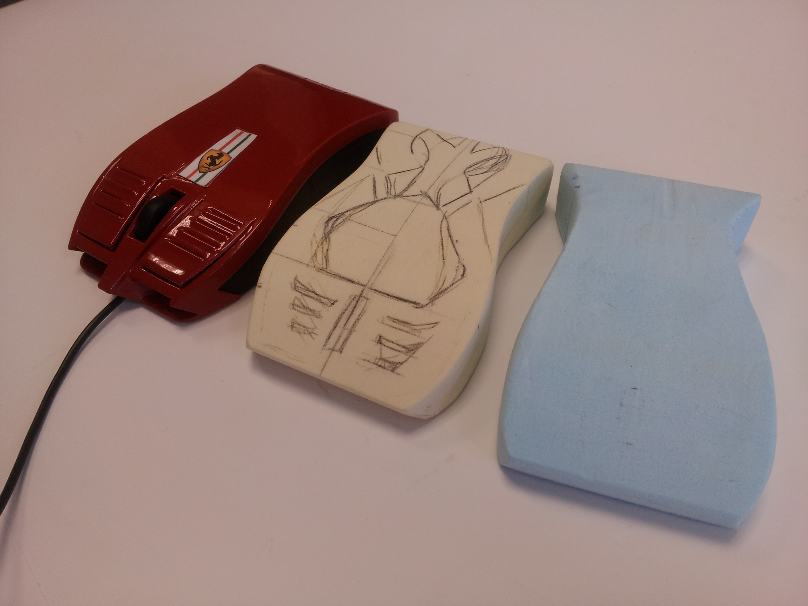 3D Printed and designed computer mouse by Samuel Marston at Coroflot.com