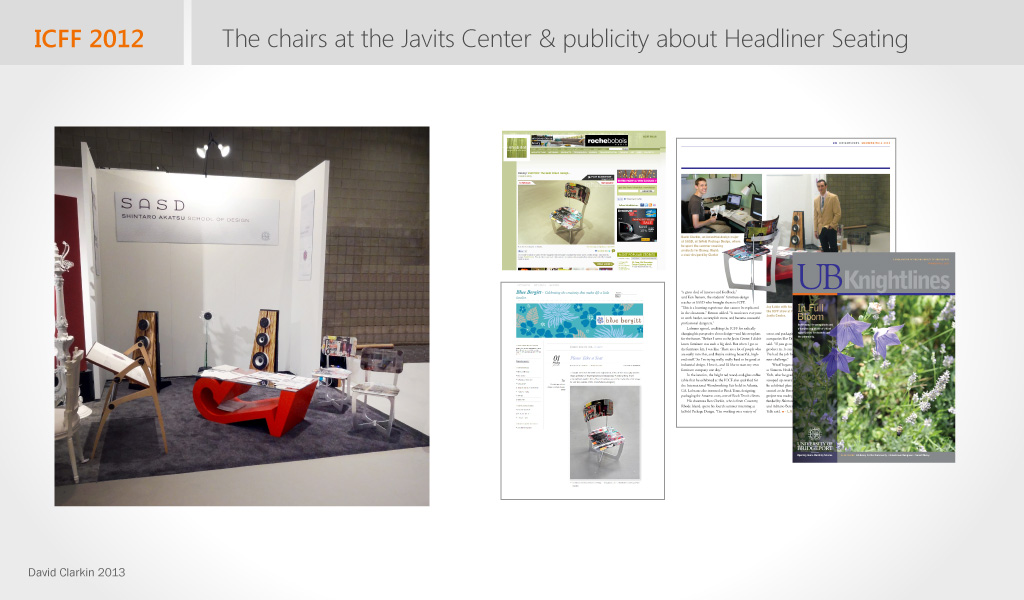 Headliner Chair and Table by David Clarkin at Coroflot.com