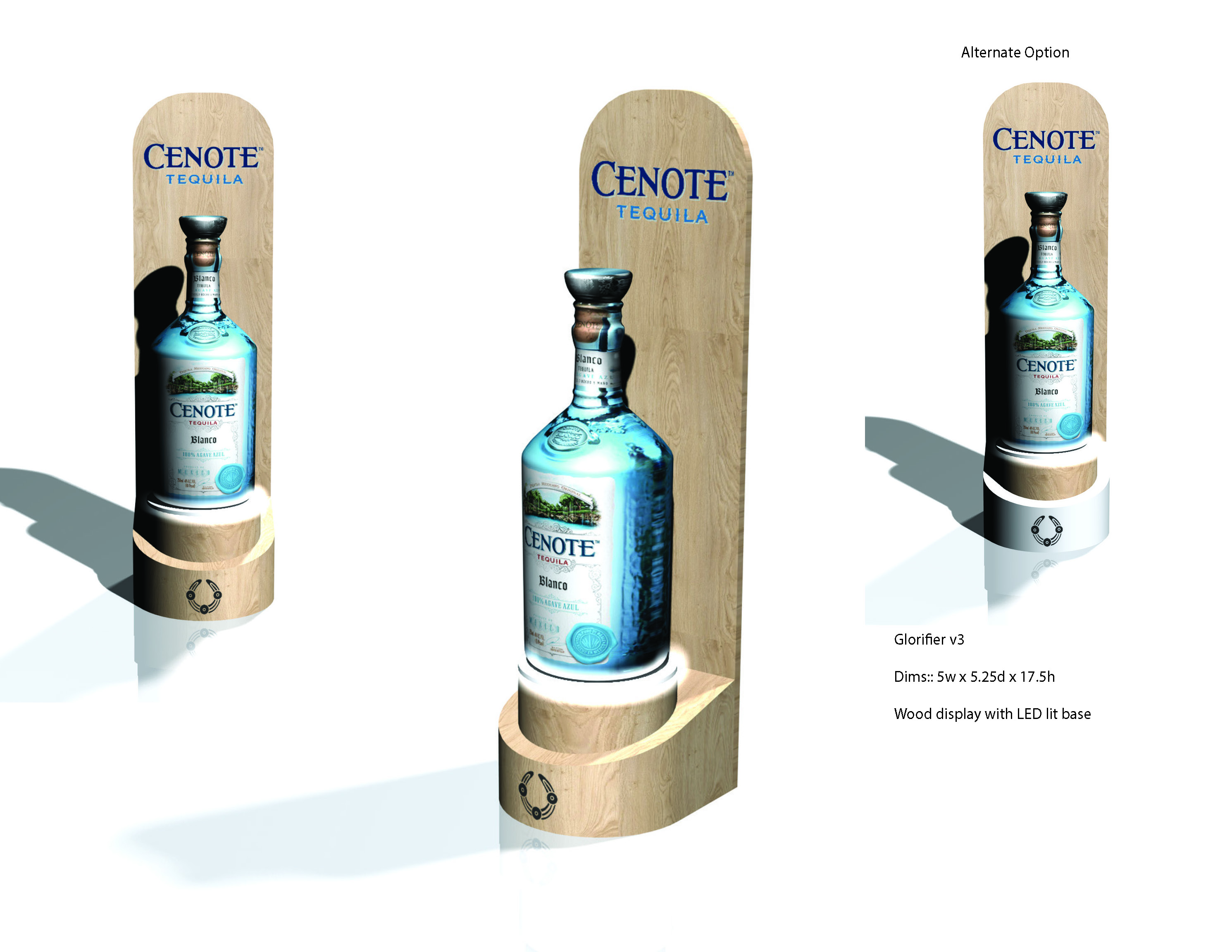 Cenote Tequila Displays by Brad Baker at Coroflot.com