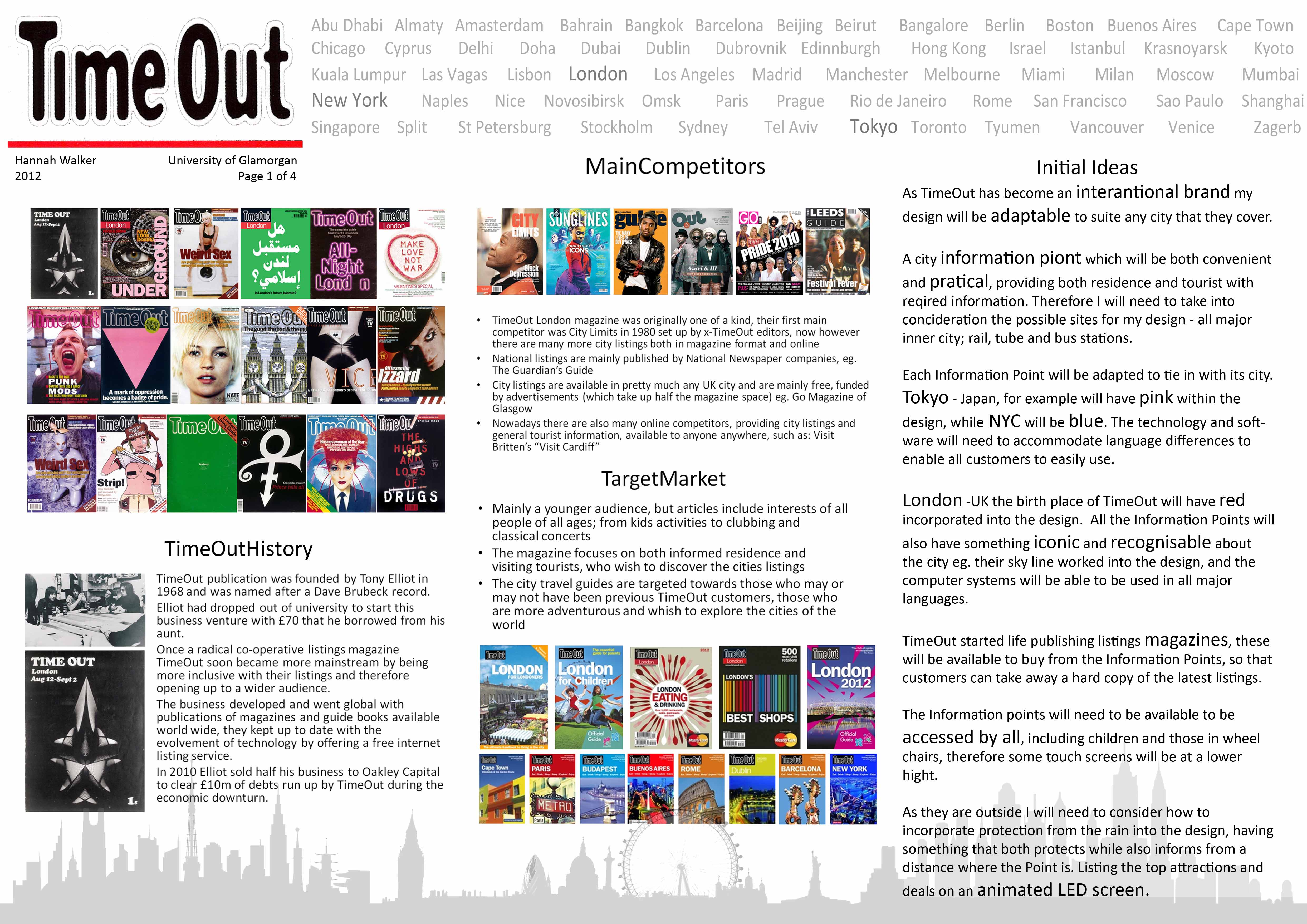 TimeOut Branding Project by Hannah Walker at Coroflot.com