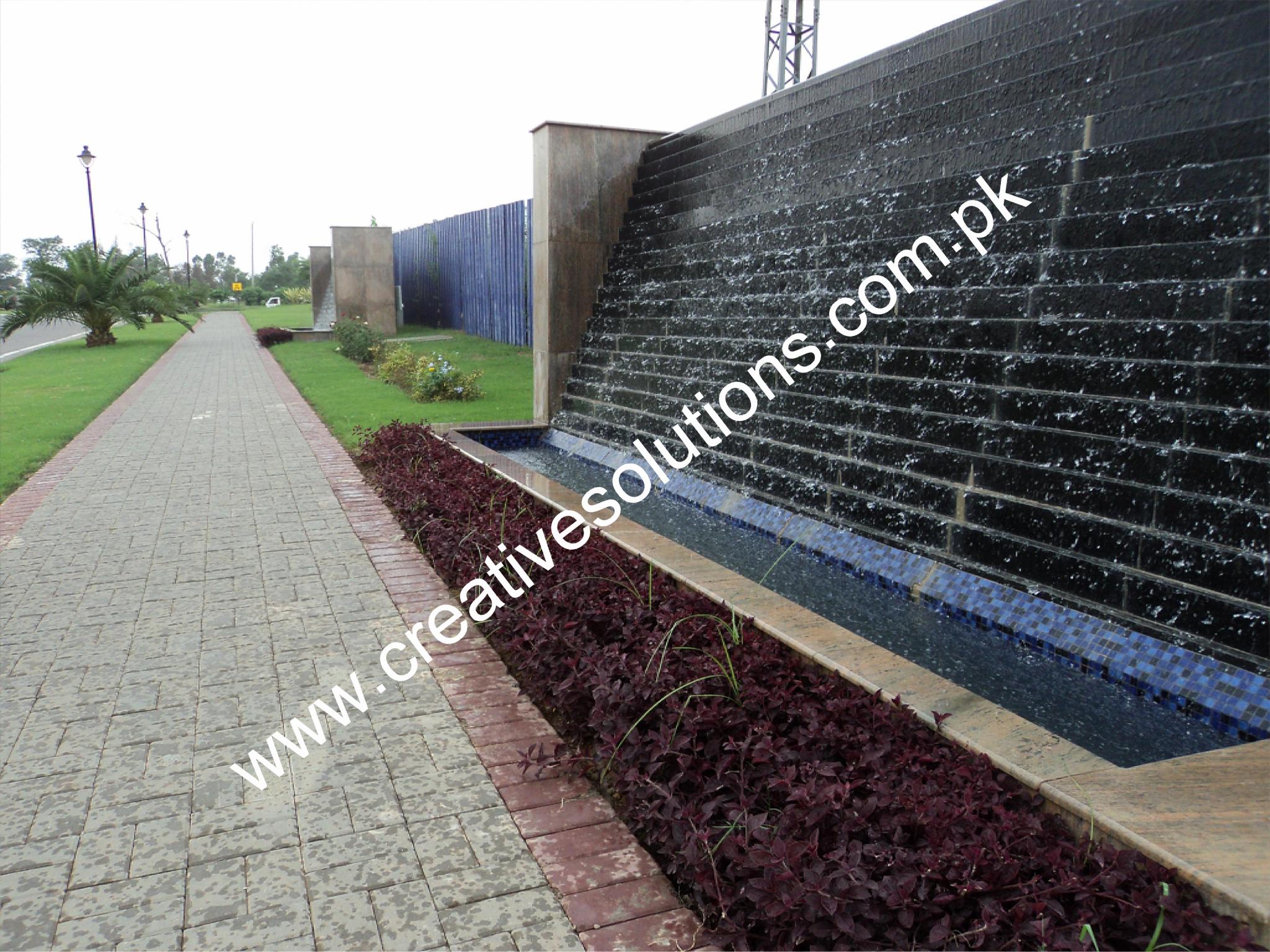 Commercial Water Feature by Creative Garden Solutions Pakistan at ...