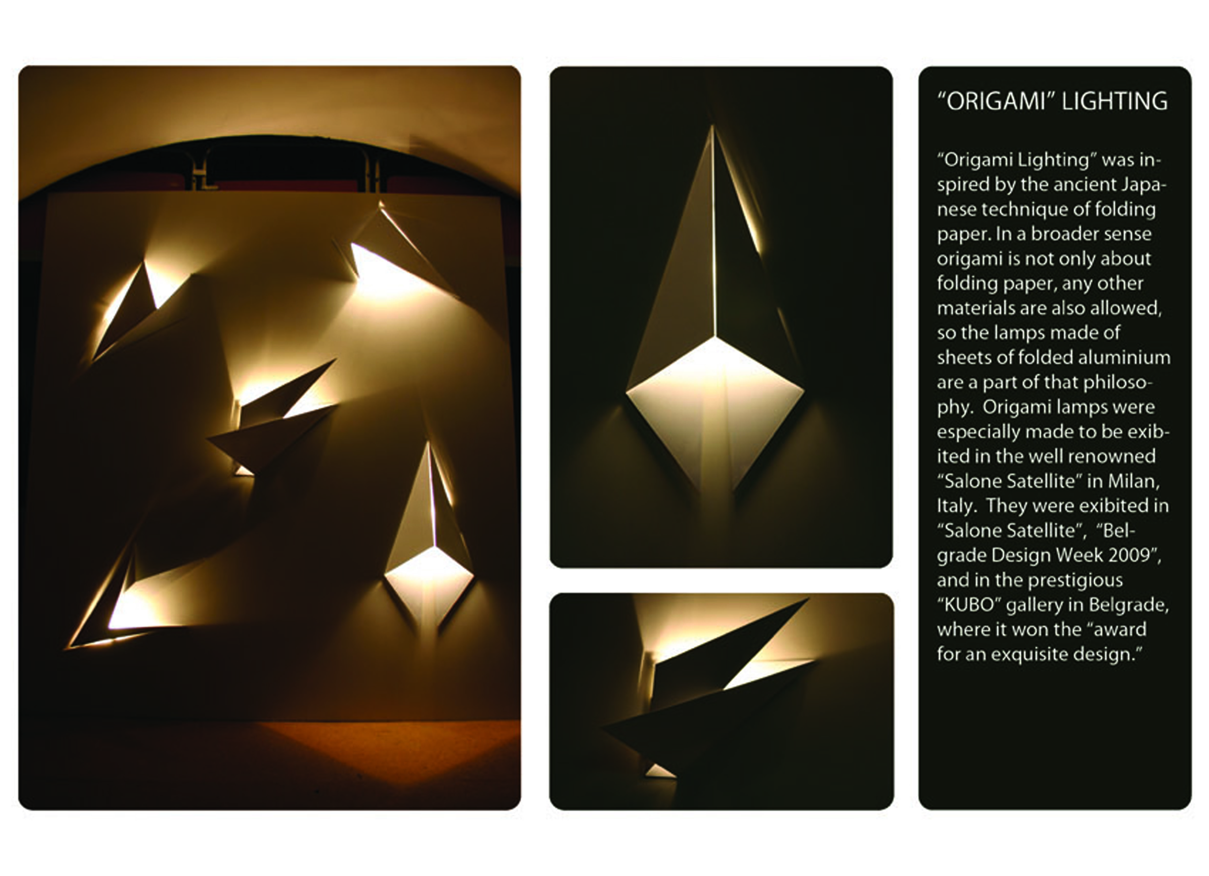 ORIGAMI LAMPS by Kosan Stanojevic at Coroflot.com