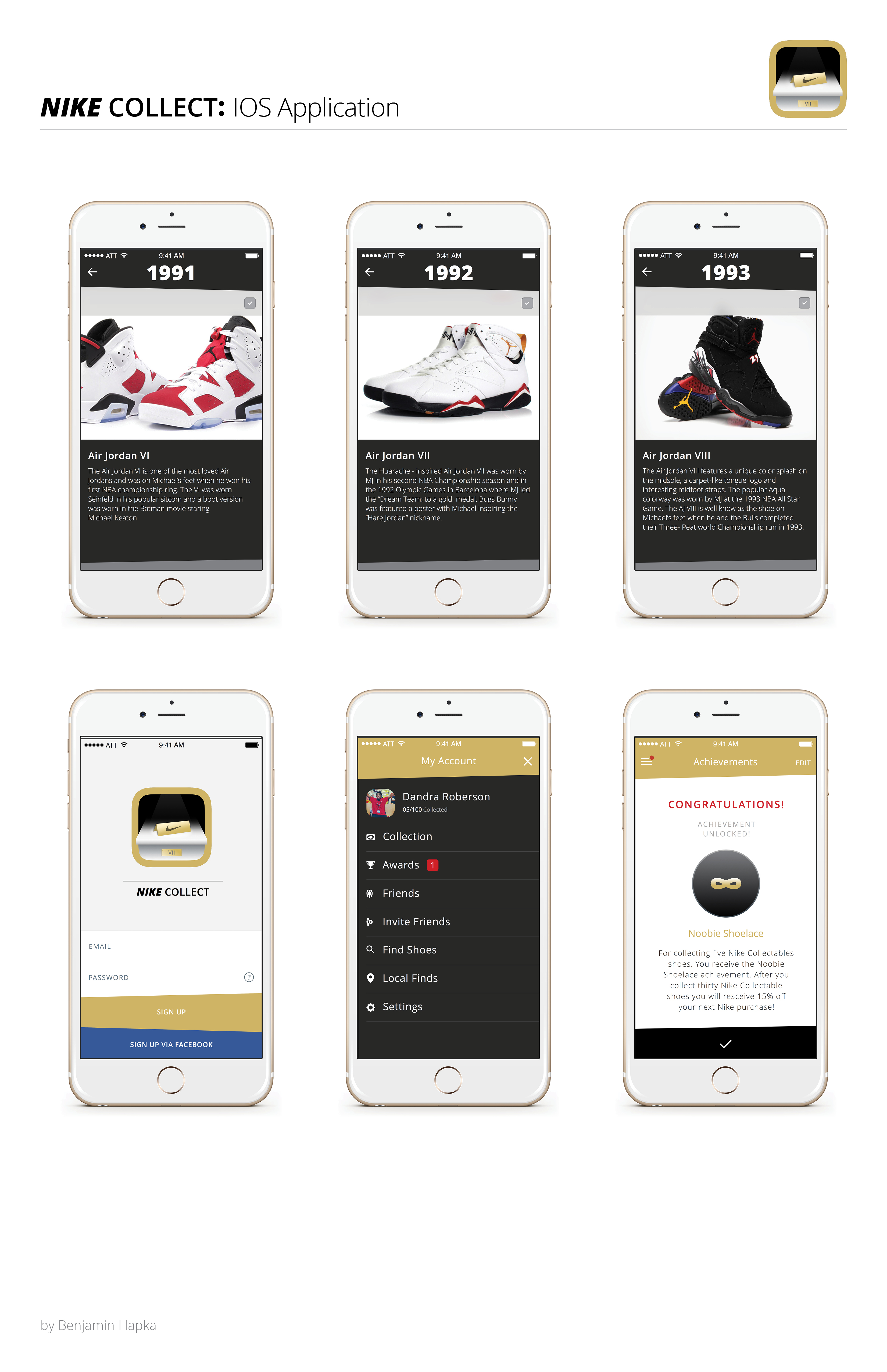 Nike Collect: Shoe Collection Application by Benjamin Hapka at Coroflot.com