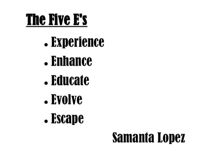 Five Es by samanta lopez at Coroflot.com